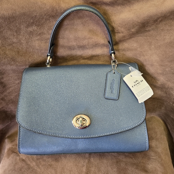 Coach | Bags | Nwt Coach Tilly Top Handle Satchel Blue | Poshmark